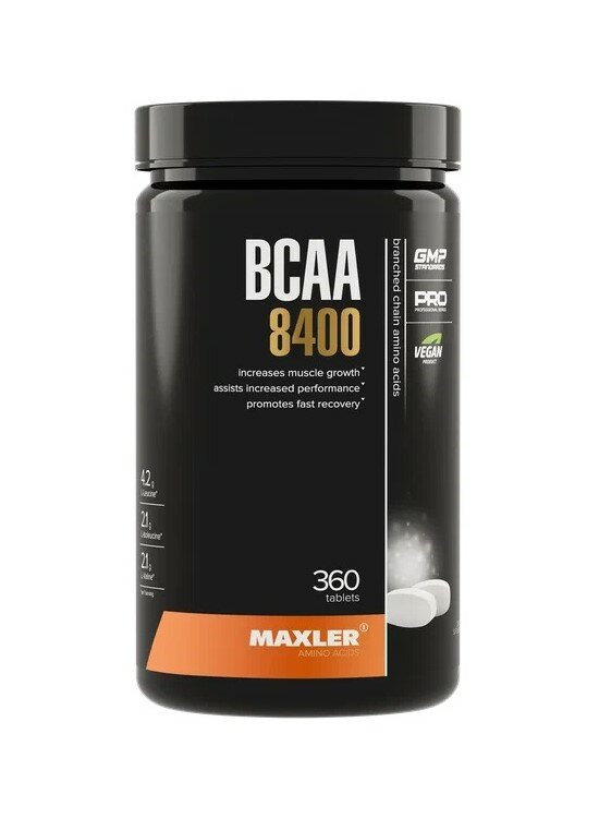 Maxler Bcaa 2:1:1 8400 360 таблеток. Для роста мышц. Произведено в США
