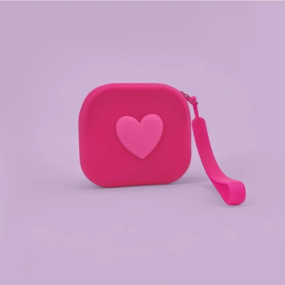 Розовая силиконовая сумка Love Heart Rose Red-B