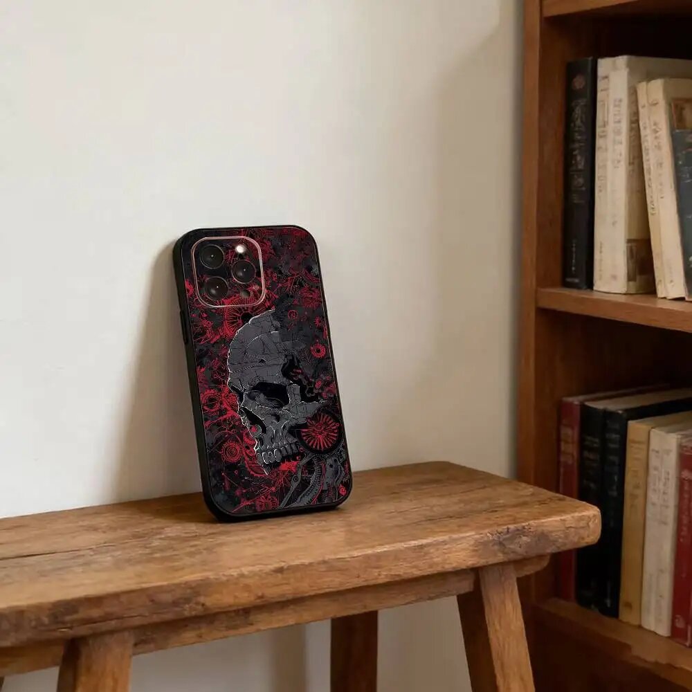 Чехол для телефона Hype Skull для iPhone 17, 16, 15, 14, 13, 12, 11 Красный, z3, iPhone16ProMax