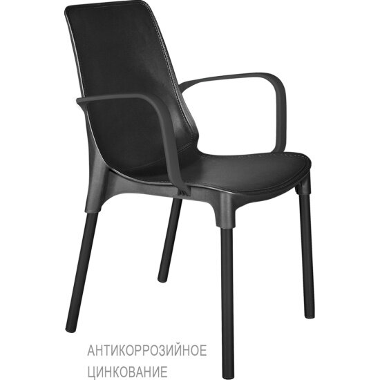Стул Sheffilton SHT ST76/S424 черный/черный муар (цинк)