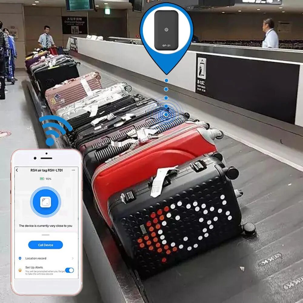 GPS-трекер GF21 для слежения за автомобилями, пожилыми людьми, детьми и домашними животными, черный, ABS-пластик, управление со смартфона — фото 1