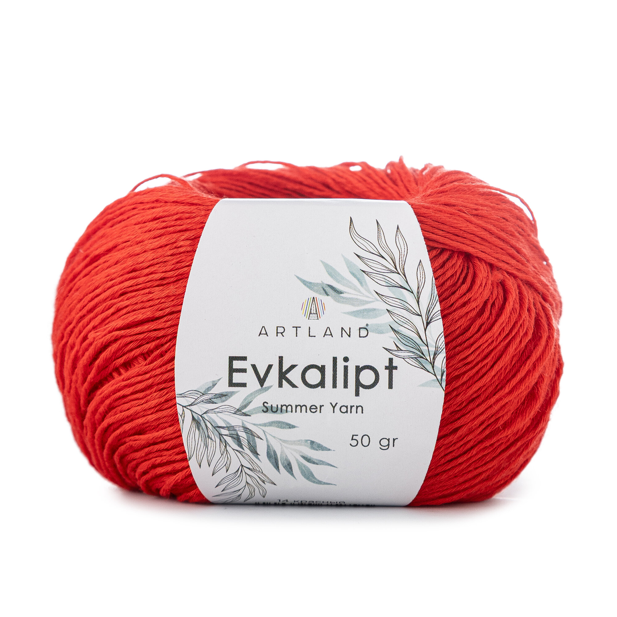 Пряжа Artland Evkalipt 14 (50г/200м, упаковка 5 мотков) красный