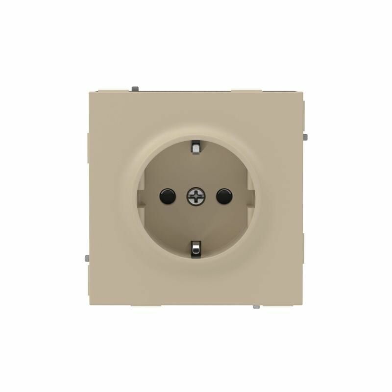 Розетка силовая KANT 2P+E защ. шторки ванильн. марципан DKC 7015003