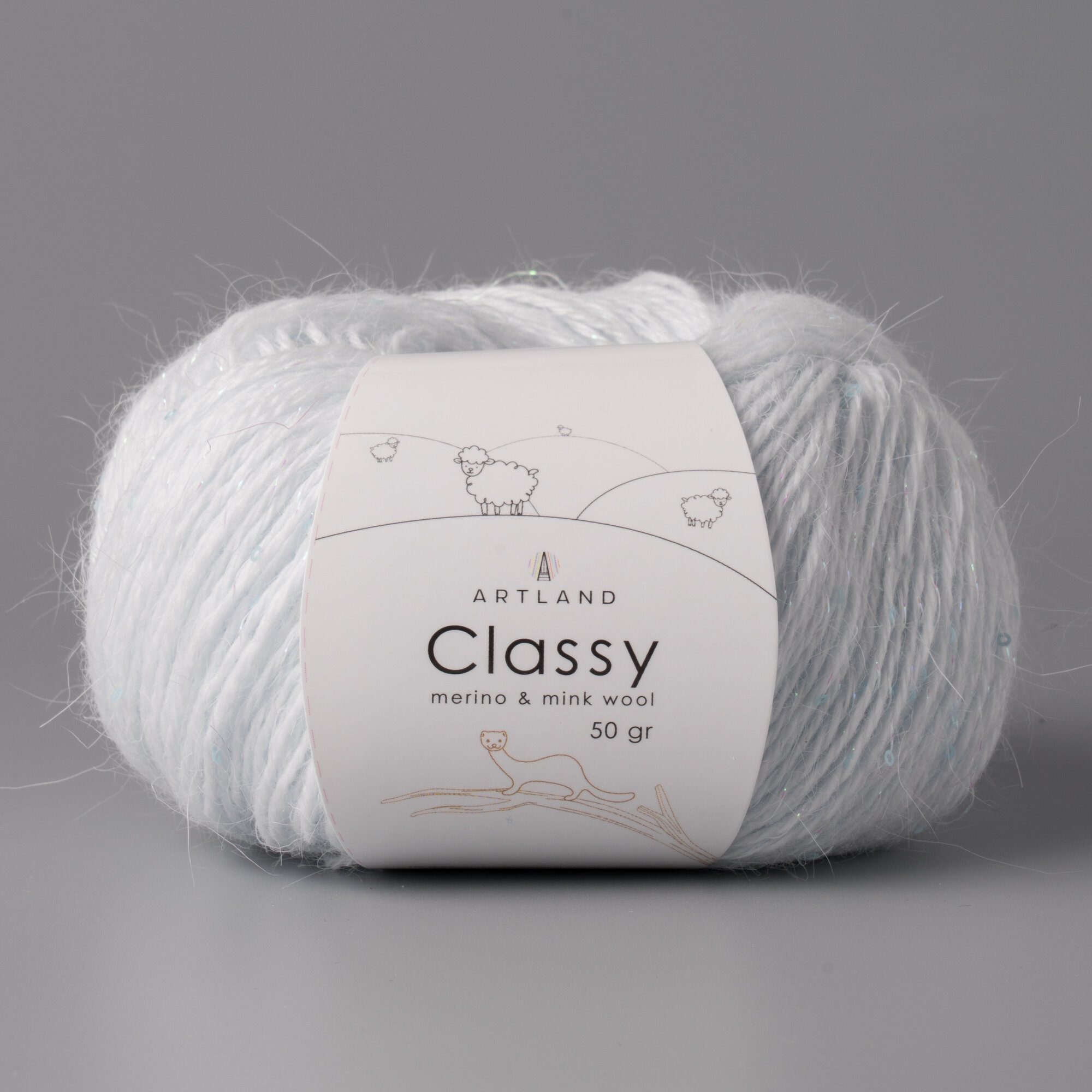 Пряжа для вязания Artland Classy 4 мотка (240 м, 50 гр), цвет 06 нежно-голубой