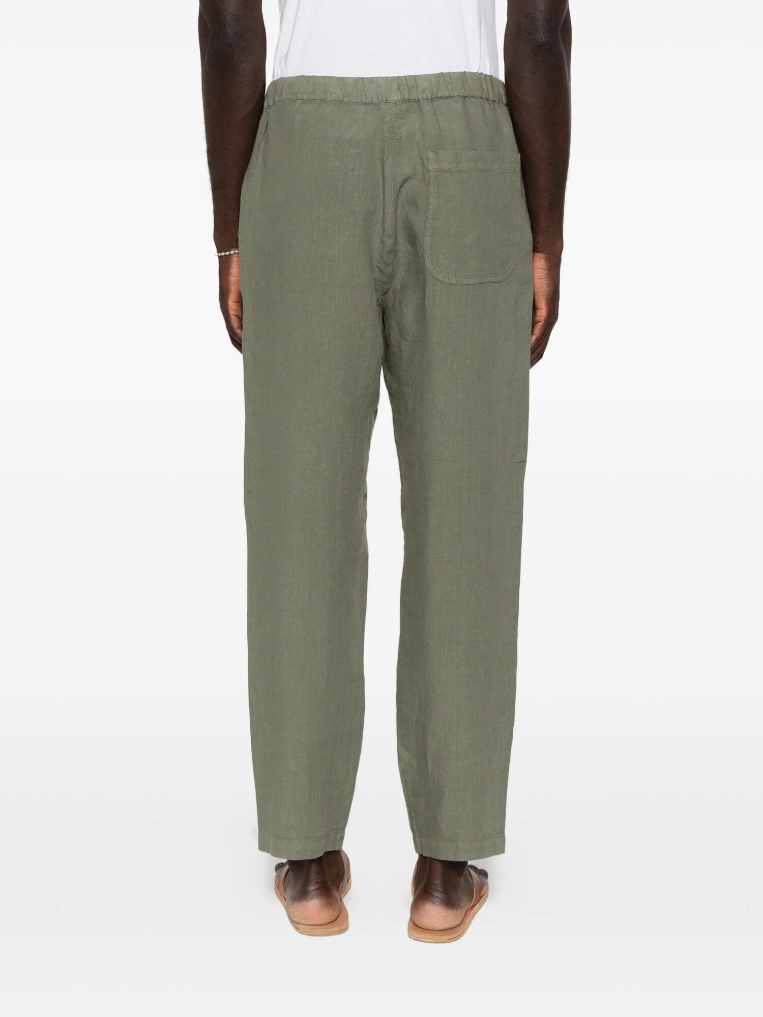 Брюки 120% LINO Drawstring elasticated-waistband trousers, размер 54 — фото 1