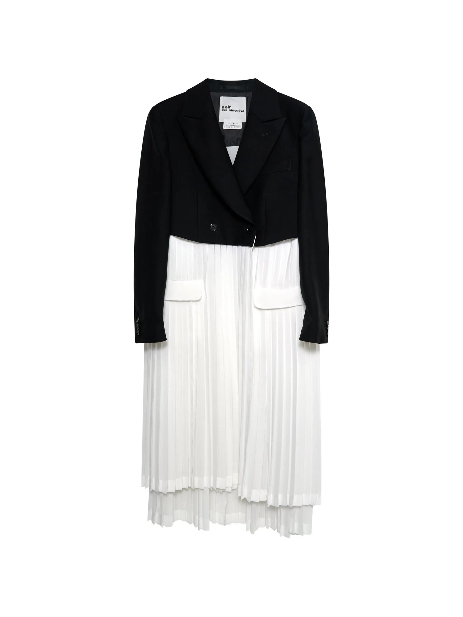 Пиджак Pleated-panel cropped blazer