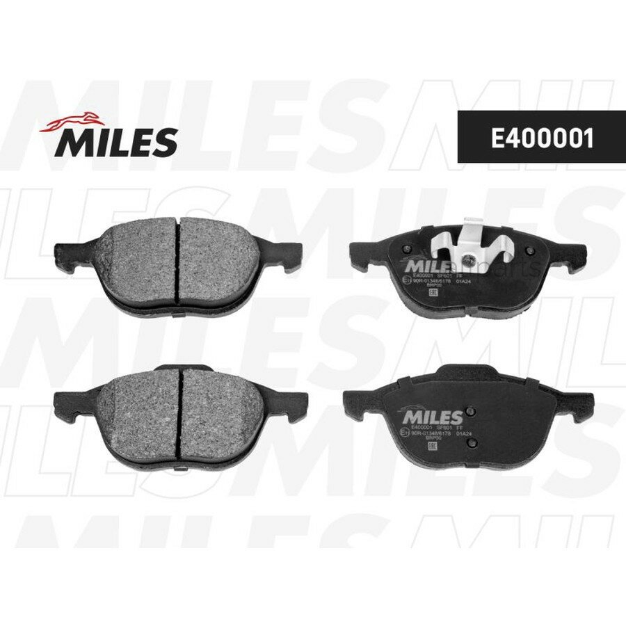 MILES E400001 Колодки тормозные FORD FOCUS II 04-/III 10-/MAZDA 3 03-/VOLVO S40 04- передние