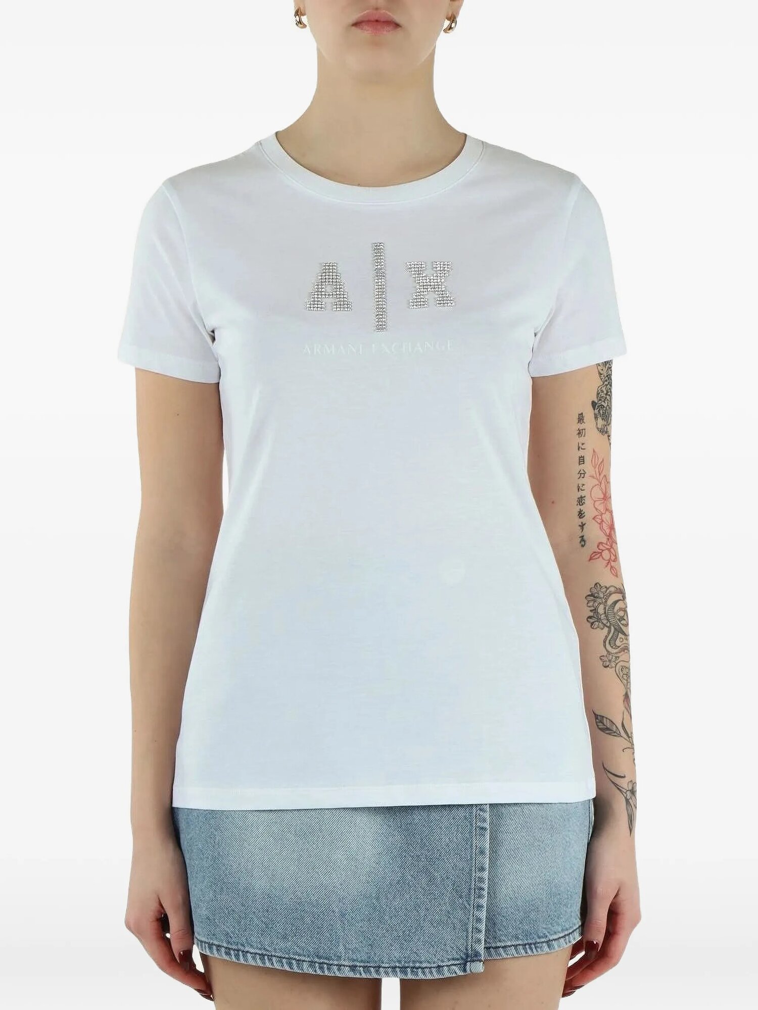 Футболка Rhinestone-logo T-shirt