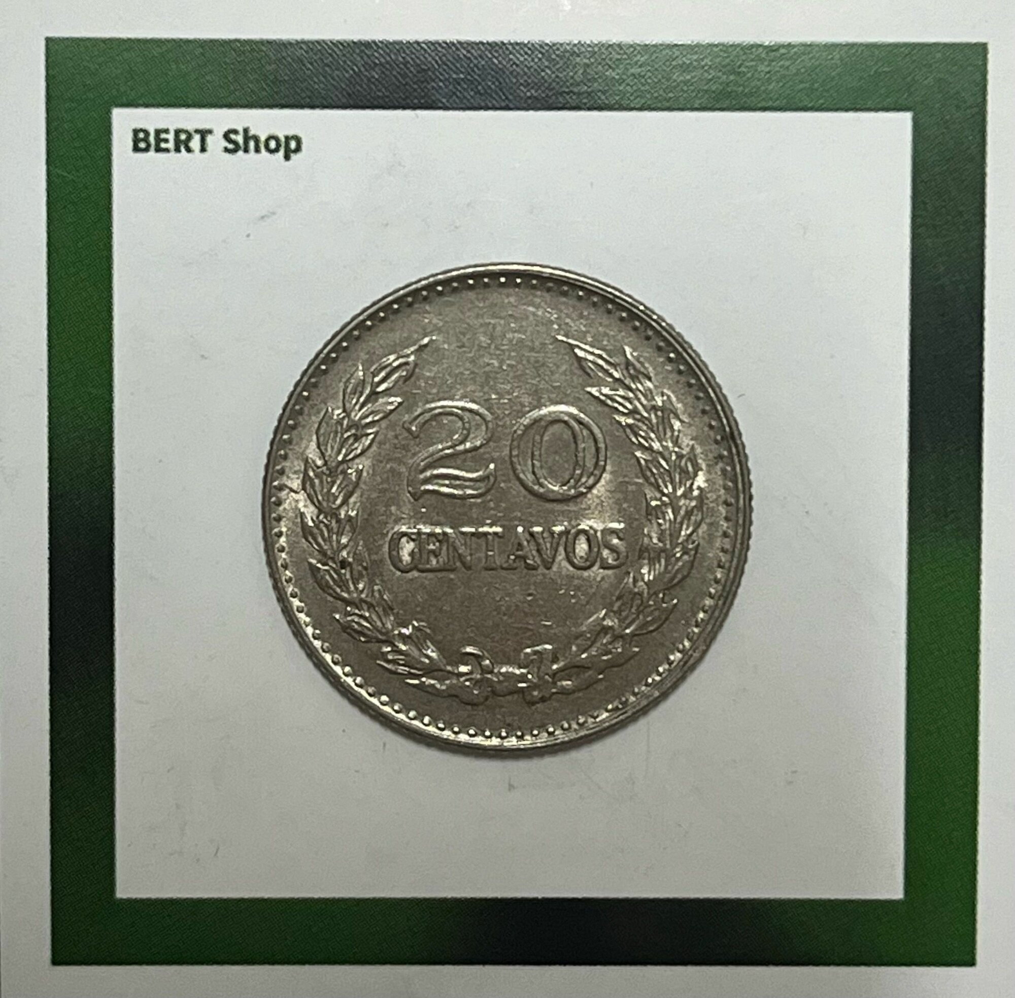 Колумбия 20 сентаво 1911-1989 года UNC