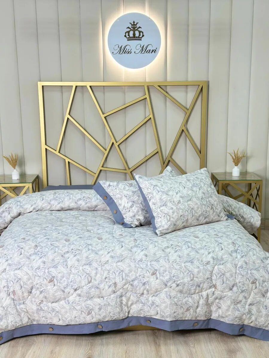 Постельное белье Miss Mari "Монако", хлопок 91%, микрофибра 9%, 2 одеяла, простыня 240x260 — фото 1