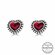 Серьги пусеты LAMALA & LAFEA, кристаллы Swarovski, красный
