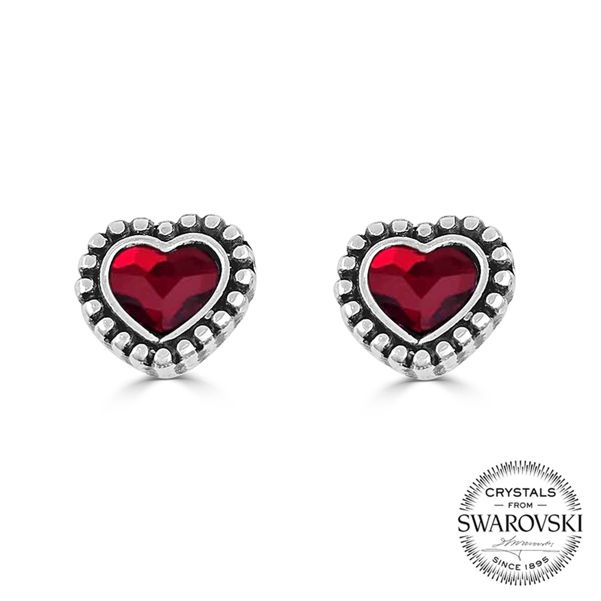 Серьги пусеты, кристаллы Swarovski