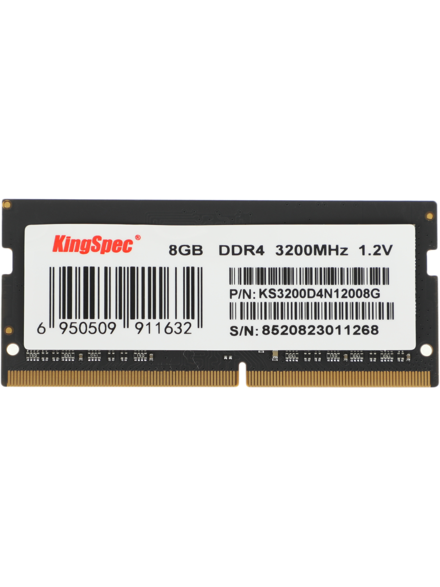Память DDR4 8GB 3200MHz Kingspec KS3200D4N12008G RTL PC4-25600 CL22 SO-DIMM 260-pin 1.2В single rank RTL