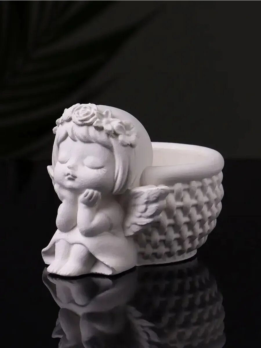Элегантный подсвечник с ангелом для торжества