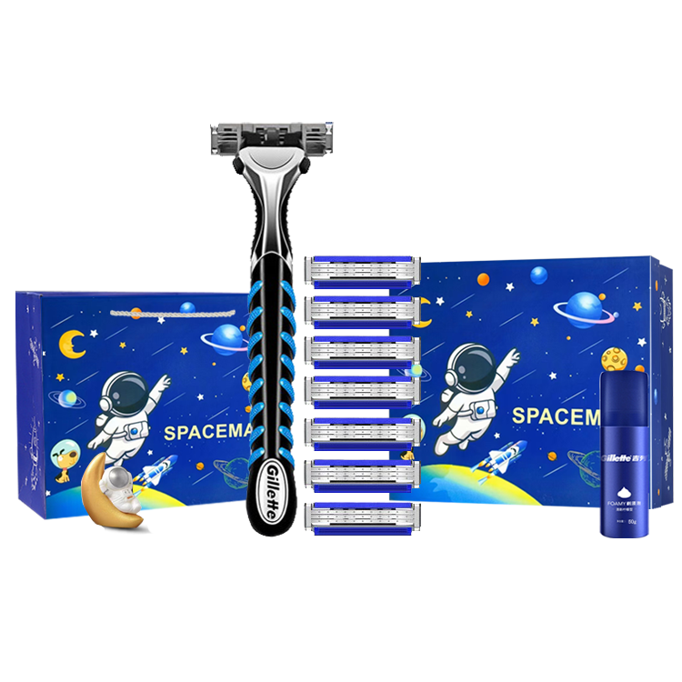 Бритвенный станок мужской Gillette Spaceman 3-лопастной, Wei Feng 3 Blade Head+Astronaut Box Limited Edition