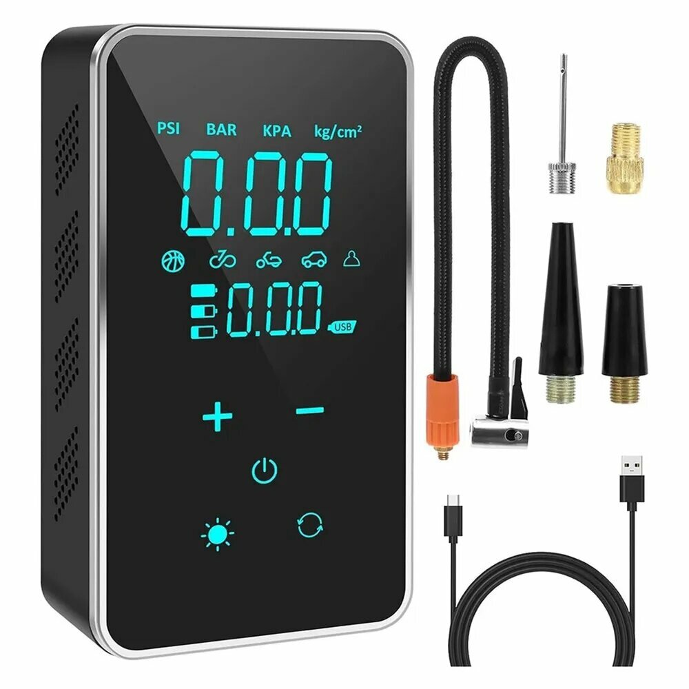 Btire Inflator Портативный воздушный компрессор, 150 PSI Беспроводной шинный насос