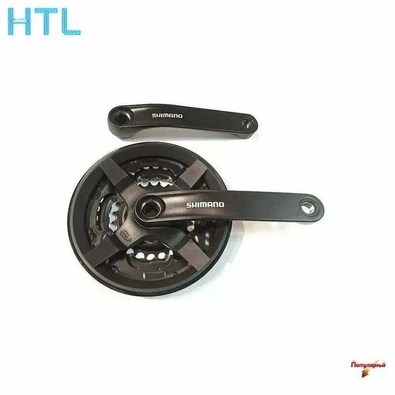 Система TOURNEY AFCTY301C244CL 2-8056 6-8ск. 42/34/24 шатуны 170мм с защ. без уп. черная SHIMANO