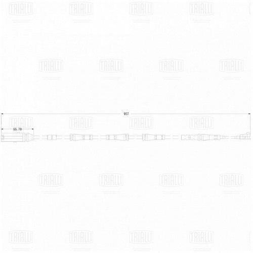 Датчик износа колодок для а/м BMW 5 (F10) (10-)/X3 (F25) (10-) задних L 927, TRIALLI PFS4012