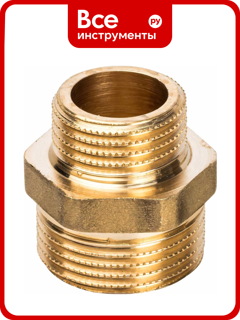 Переходной ниппель STOUT НН 3/4X1/2 SFT-0003-003412 RG008Q0O7FOPSC латунный наружный фитинг профессионального уровня