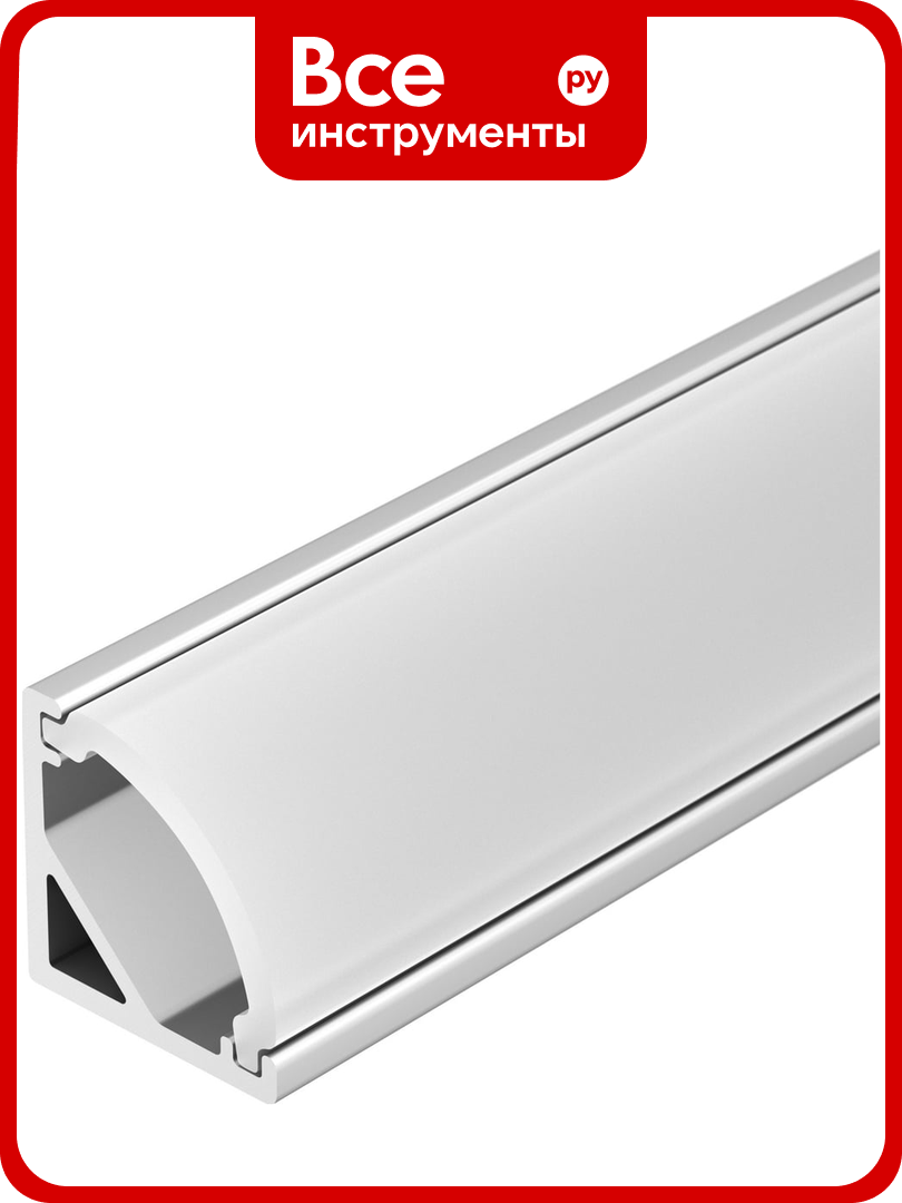 Профиль Arlight ARH-KANT-H10-2000 ANOD 2 м угловой алюминиевый профиль, анодированное покрытие, защита от пыли и влаги