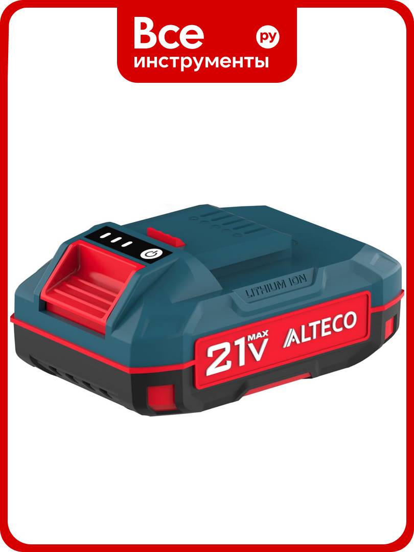 Аккумулятор ALTECO BCD 21-20 Li 75412, литий-ионный, 21 В, 2.0 Ач, полупрофессиональное использование