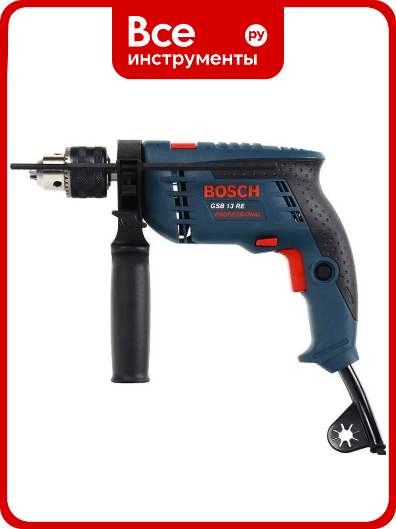 Ударная дрель Bosch GSB 13 RE 0.601.217.100 – профессиональная щеточная модель с реверсом и ударным механизмом