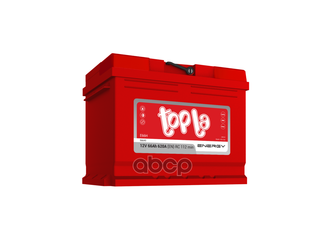 Аккумулятор TOPLA Energy 66 А/ч обратный R+ 242x175x190 L2 EN 620 А Topla арт. 1031484