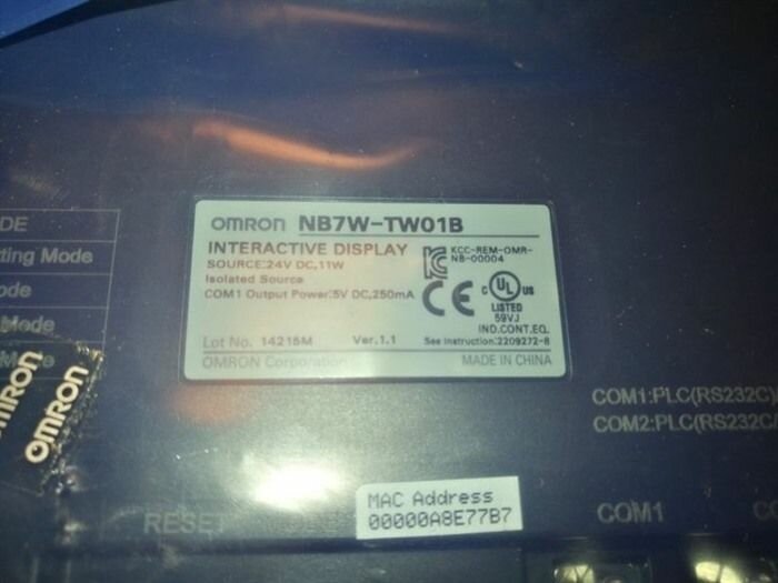 Модуль ORIGINAL OMRON TOUCH PANEL NB7W-TW01B NB7WTW01B — фото 1