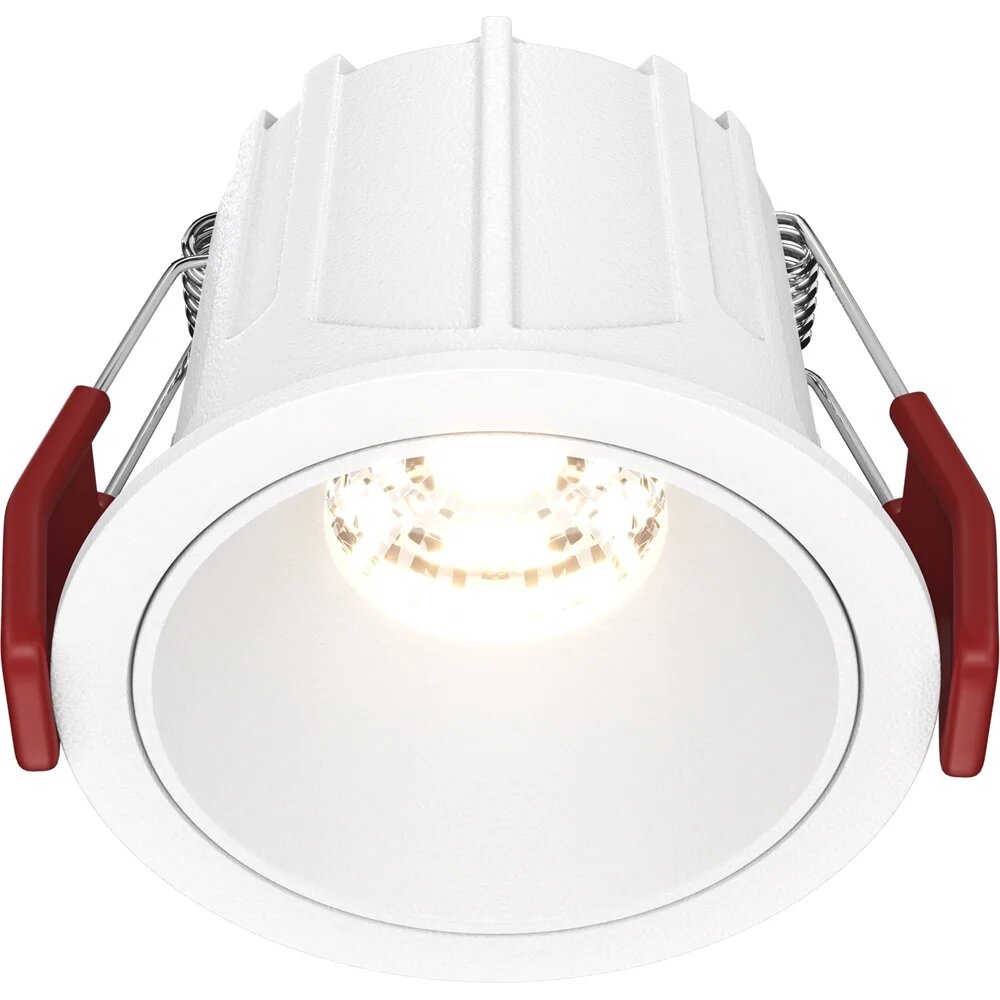 Встраиваемый светильник MAYTONI alfa led led 10w алюминий и пластик белый DL043-01-10W3K-RD-W