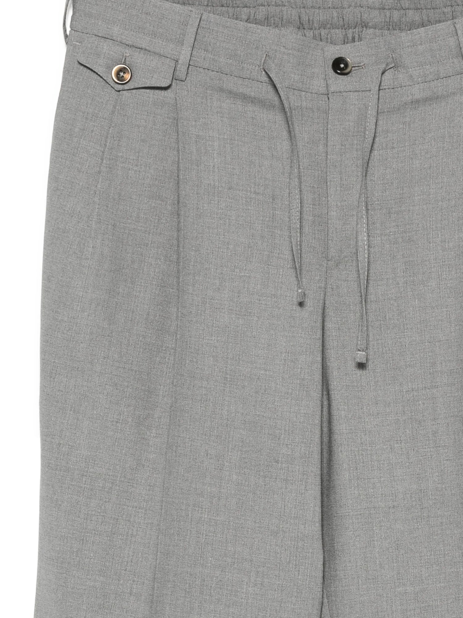 Брюки PT Torino Drawstring-waist pleated trousers, размер 58, серый — фото 1