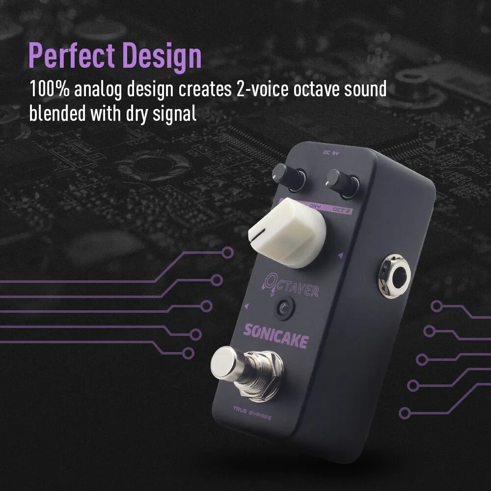 SONICAKE Octaver Аналоговая классическая восьтавная гитарная педаль бас-эффектов QSS-19 — фото 1