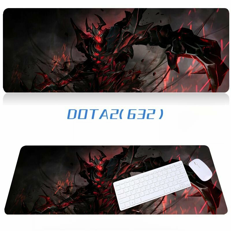 Игровой коврик для мыши "DOTA 2", нескользящий, с прошитыми краями