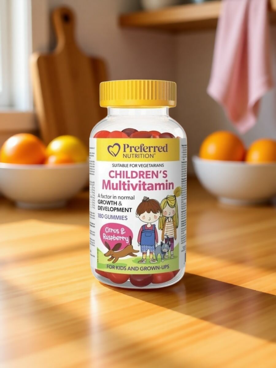 Детские мультивитамины жевательные мармеладки Preferred Nutrition для иммунитета, 180 шт.