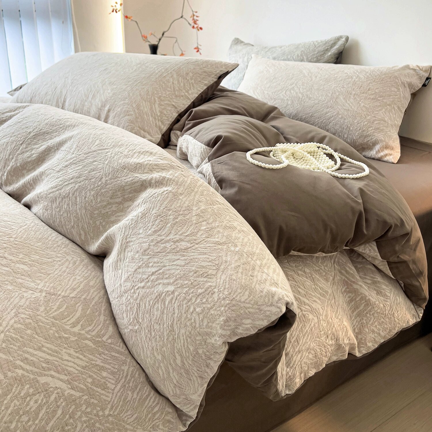 Комплект постельного белья MUJI из чистого хлопка, 4 предмета, 100% хлопок, новинка 2025 года, комплект из трех