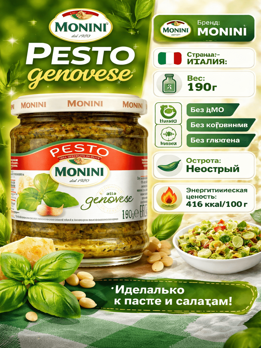 Соус Monini Pesto Genovese, 190г