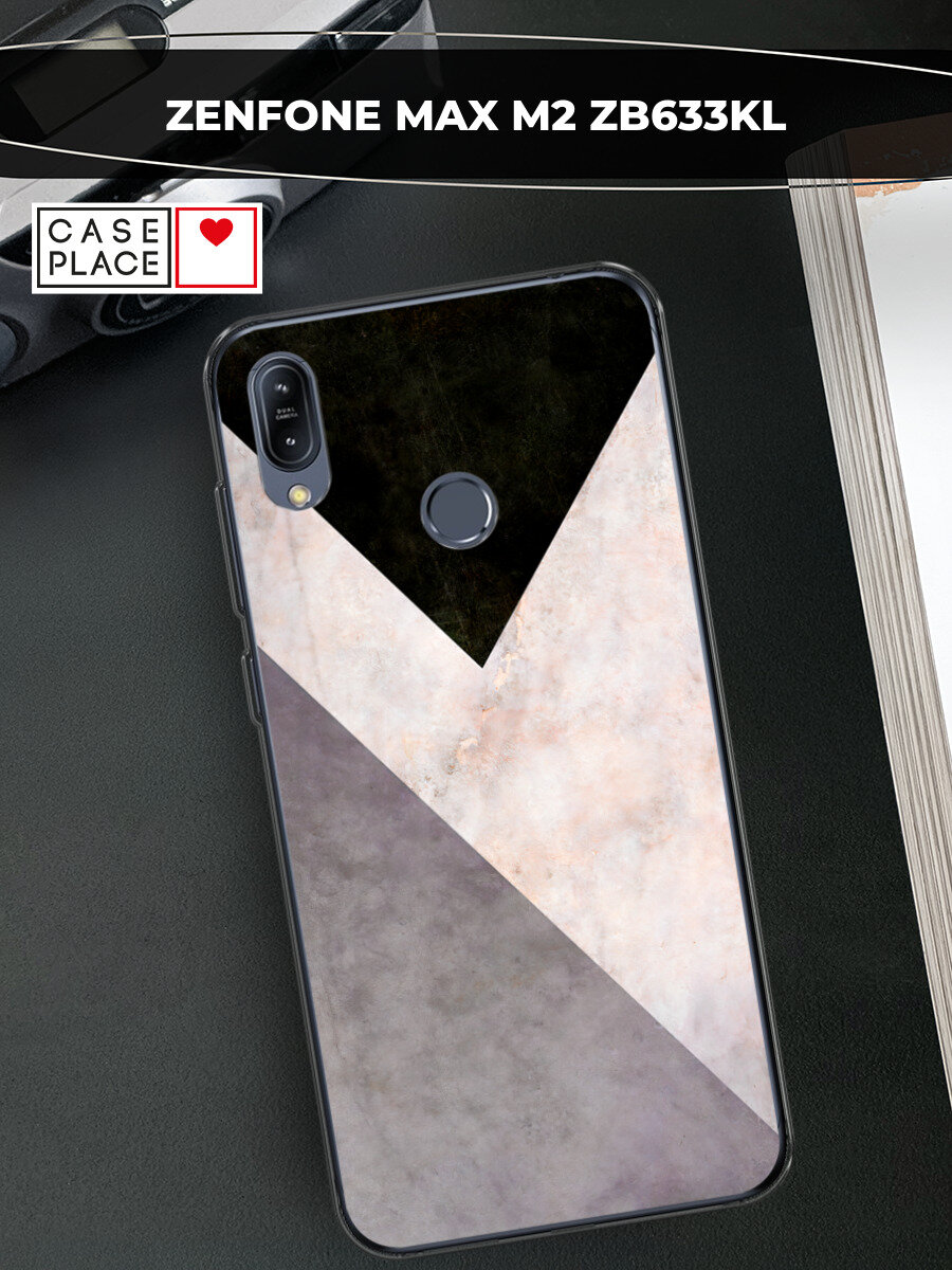 Чехол на Asus Zenfone Max M2 ZB633KL / Асус Зенфон Макс М2 ZB633KL с принтом Геометричный мрамор