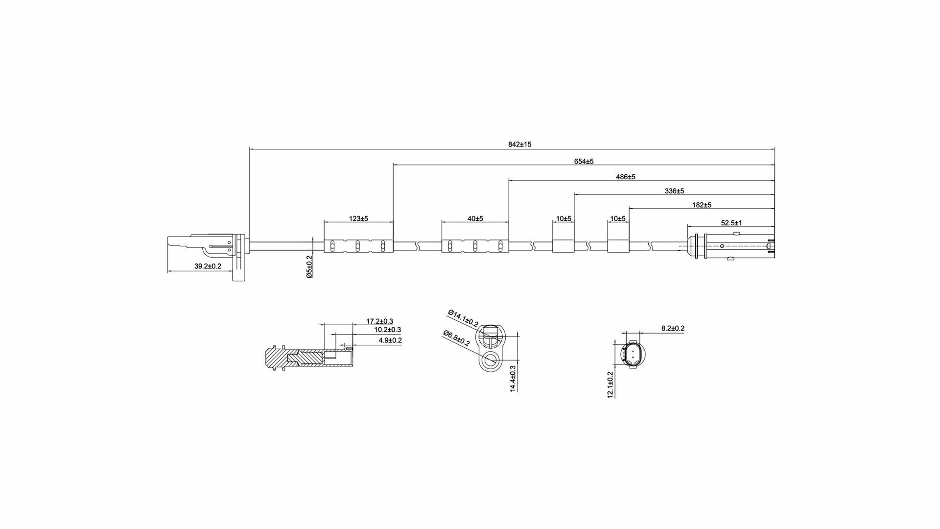 Датчик ABS задн. BMW 2 (F22, F87) 14-, 3 (F30, F80, F34, F31) 11-, 4 (F36, F33, F32, F82) 13-