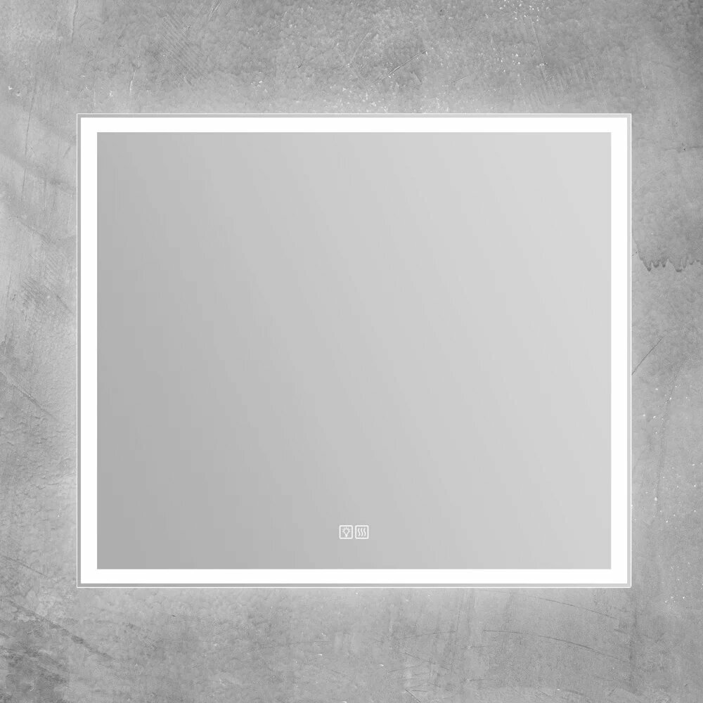 Зеркало BelBagno SPC-GRT-900-800-LED-TCH-WARM со светодиодной подсветкой, с подогревом, 90 см, с сенсорным управлением, пластиковое, зеркало настенное в ванную