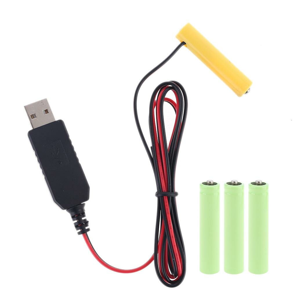 Кабель-адаптер USB для батареек AAA, 4АААА