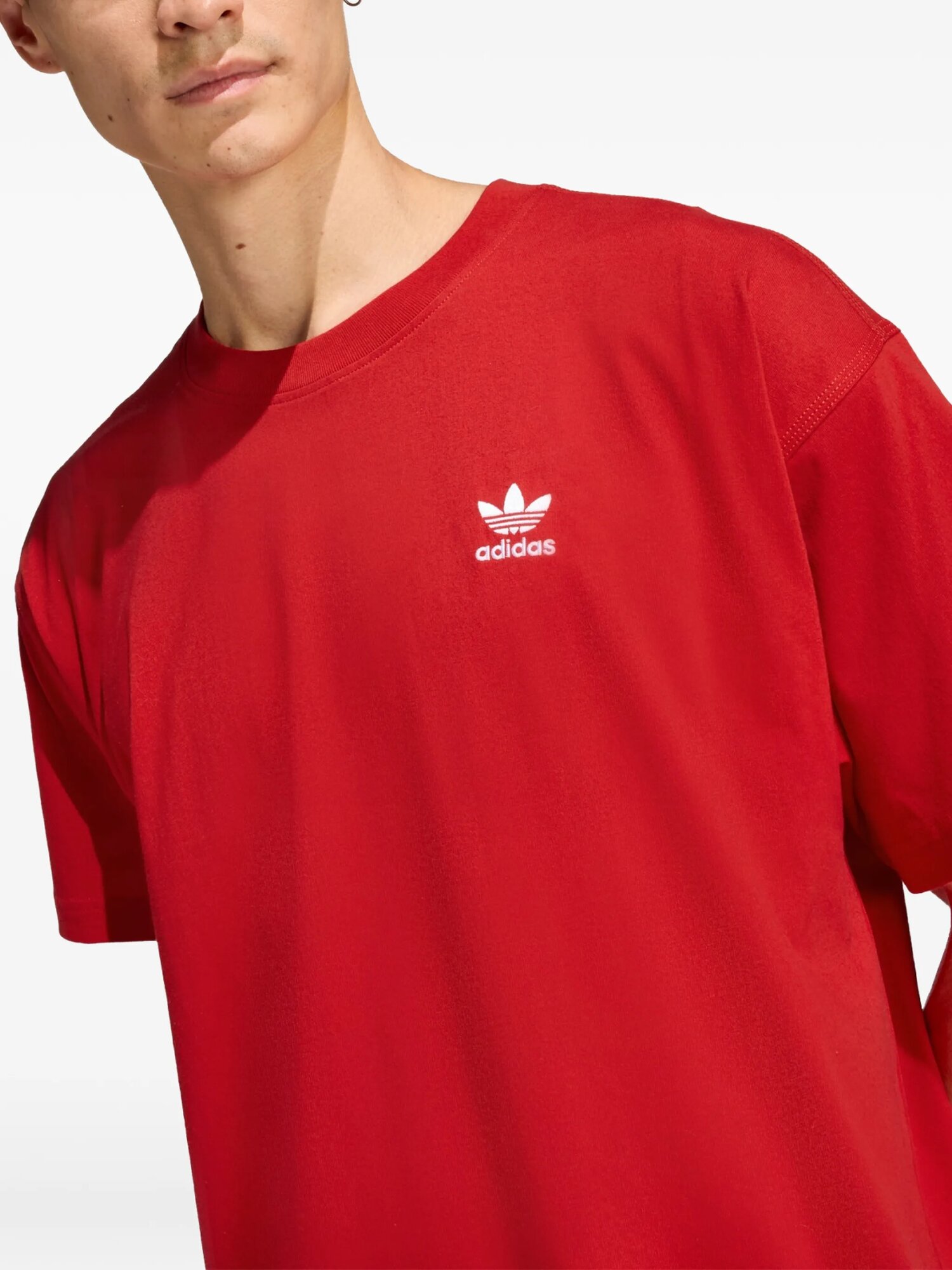Футболка adidas, размер L, красный — фото 1