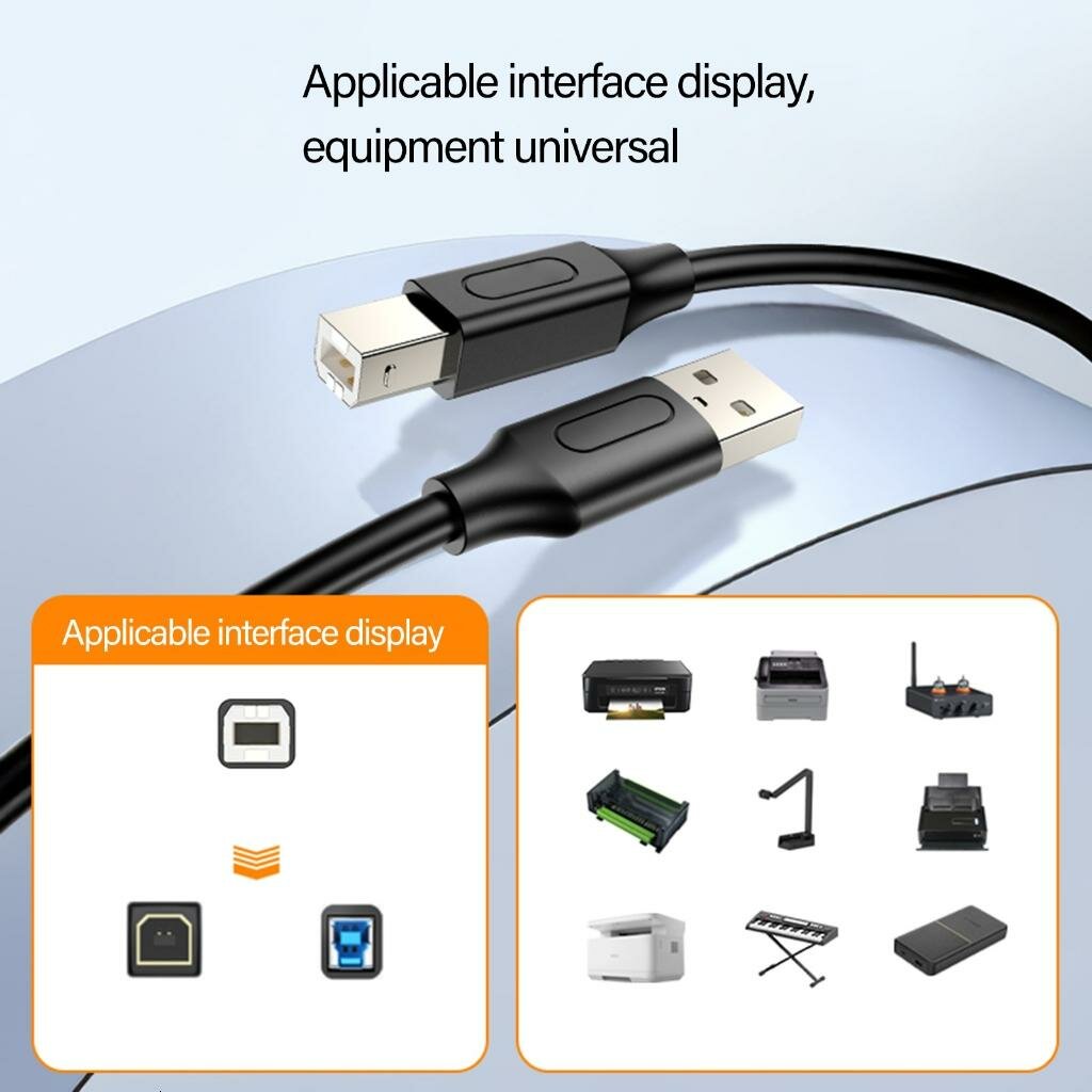 Кабель USB 2.0 Type A–B, 3m — фото 1