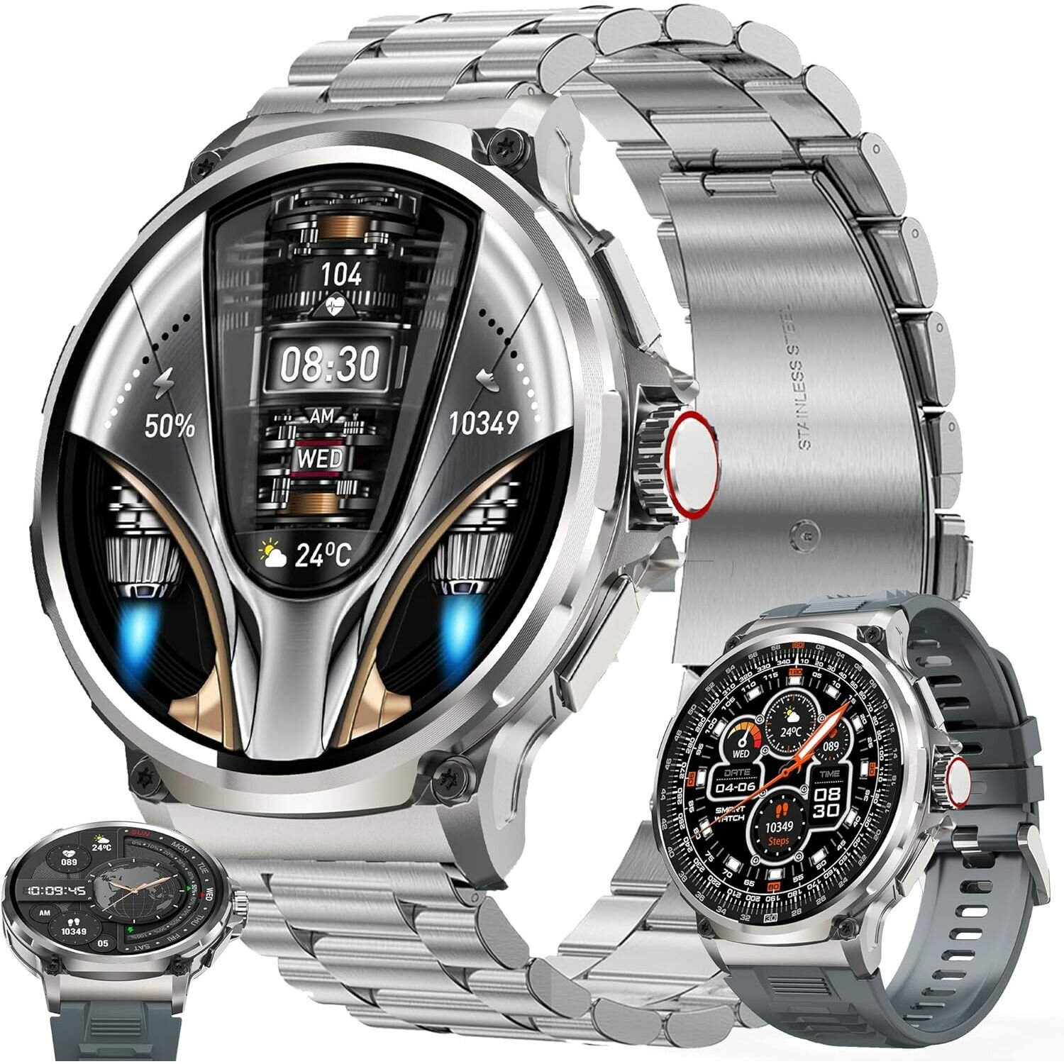 Умные часы мужские Спортивные Smartwatch, 1,85-дюймовый Ultra HD большой экран, Bluetooth Talking , поддержка IOS/Android системы