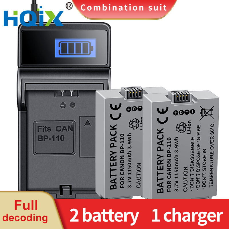 HQIX для Canon LEGRIA HF R26 R28 R206 R27 R205 R206 R21 R20 R200 камера BP-110 зарядное устройство Аккумулятор