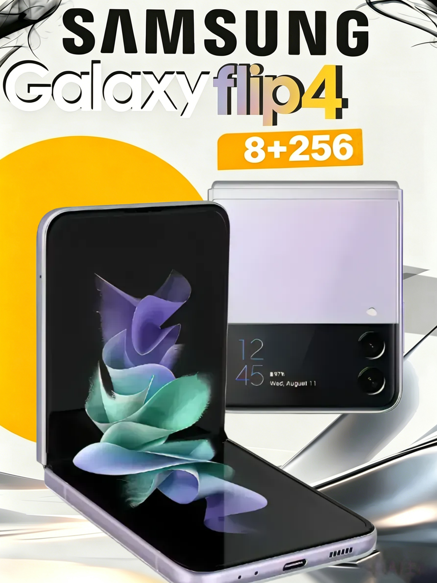 Samsung Смартфон Galaxy Z Flip 4 Global 8/256 ГБ, Фиолетовый