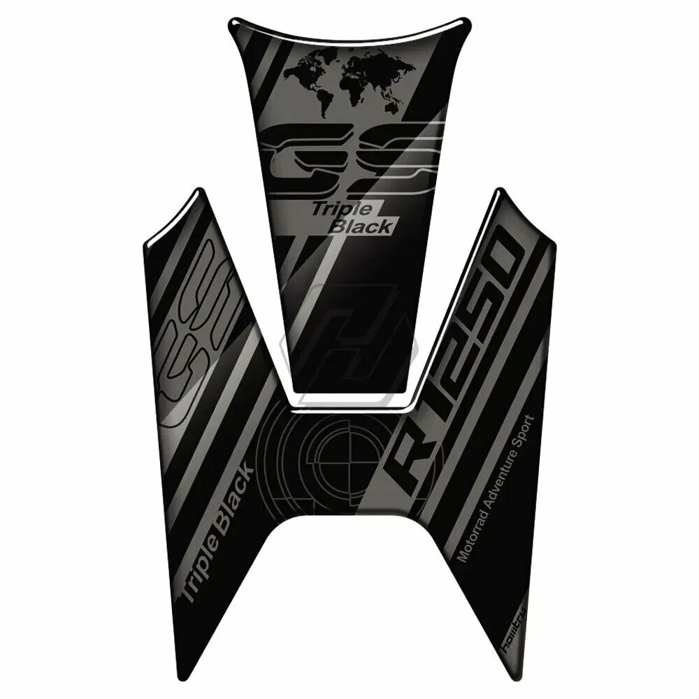 Комплект защитных наклеек на топливный бак для BMW R1250GS 40 лет GS 2020-2021 черный желтый