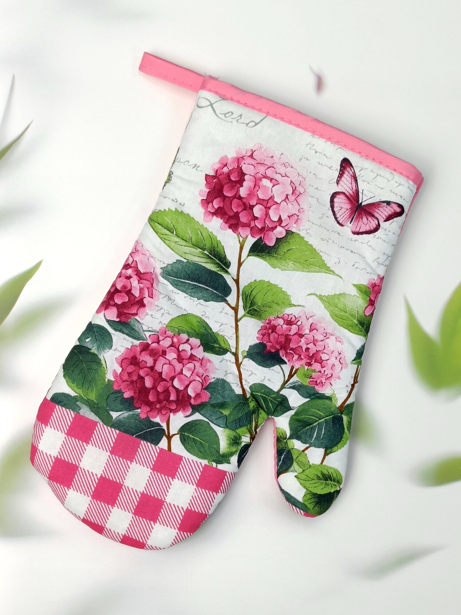 Прихватка-рукавица для кухни Floral Season Гортензия, 18х26.5 см