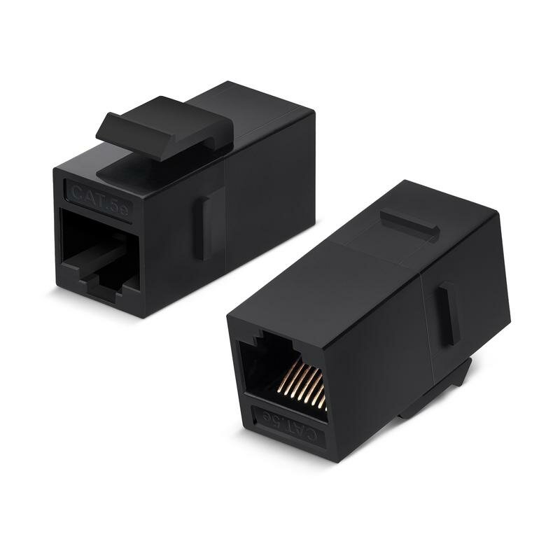 Адаптер проходной формата Keystone RJ45-RJ45 (8p8c) кат. 5Е неэкранир. CA-KJ-8p8c-C5e Cabeus 9679c