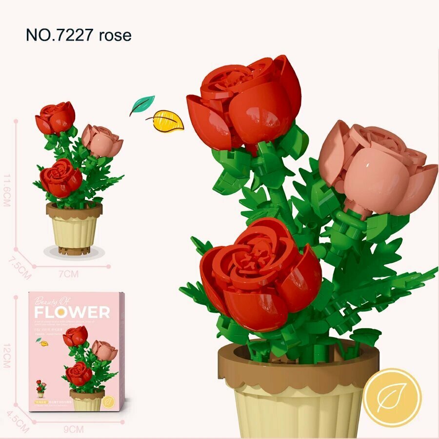 MINISO Строительные блоки для букета цветов with box, 7227