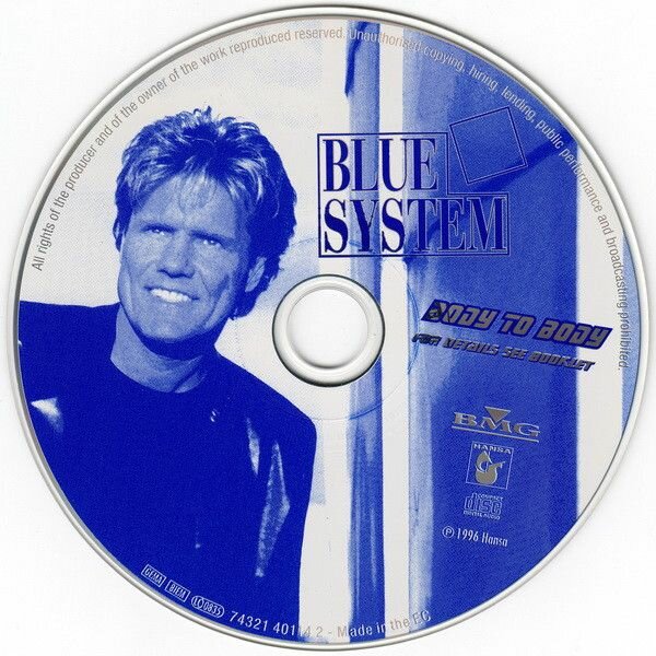 CD диск Blue System - Body To Body EU 1996 1 press mint nm — фото 1
