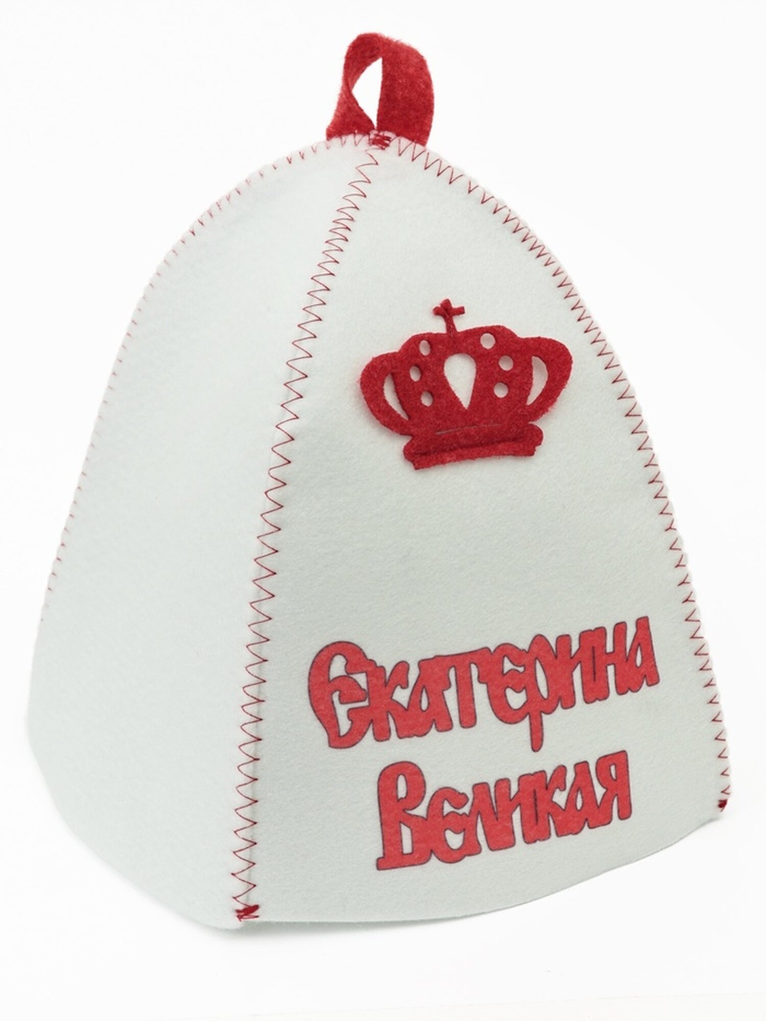 Шапка для бани и сауны «Екатерина Великая», полиэфир, цвет белый